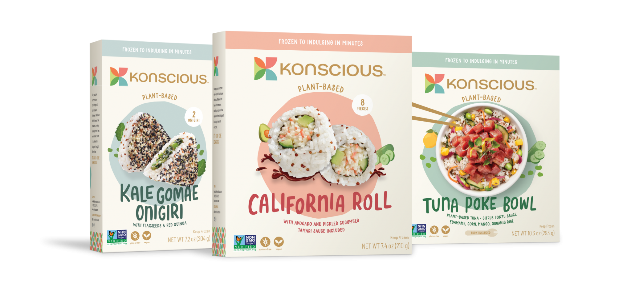 Konscious Foods Debuts Frozen Plant-Based Sushi Rolls, Onigiri, and ...