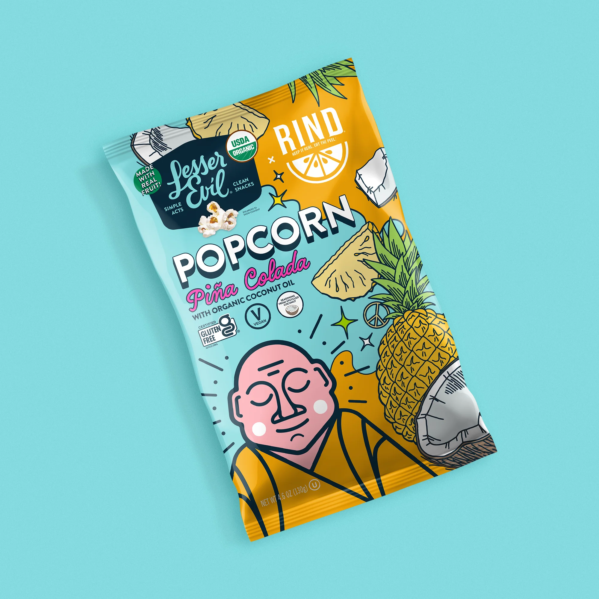 LesserEvil and RIND Snacks Team Up Again To Launch Piña Colada Popcorn ...